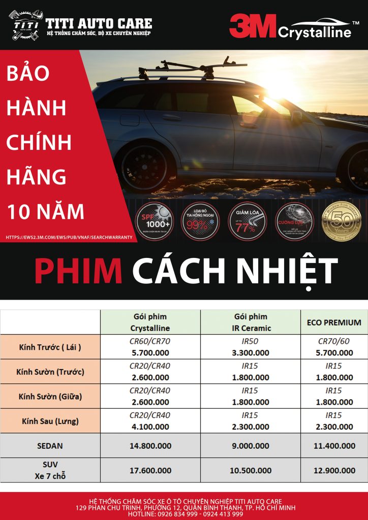 Phim cách nhiệt 3M - Kính lái IR50 - TitiCare